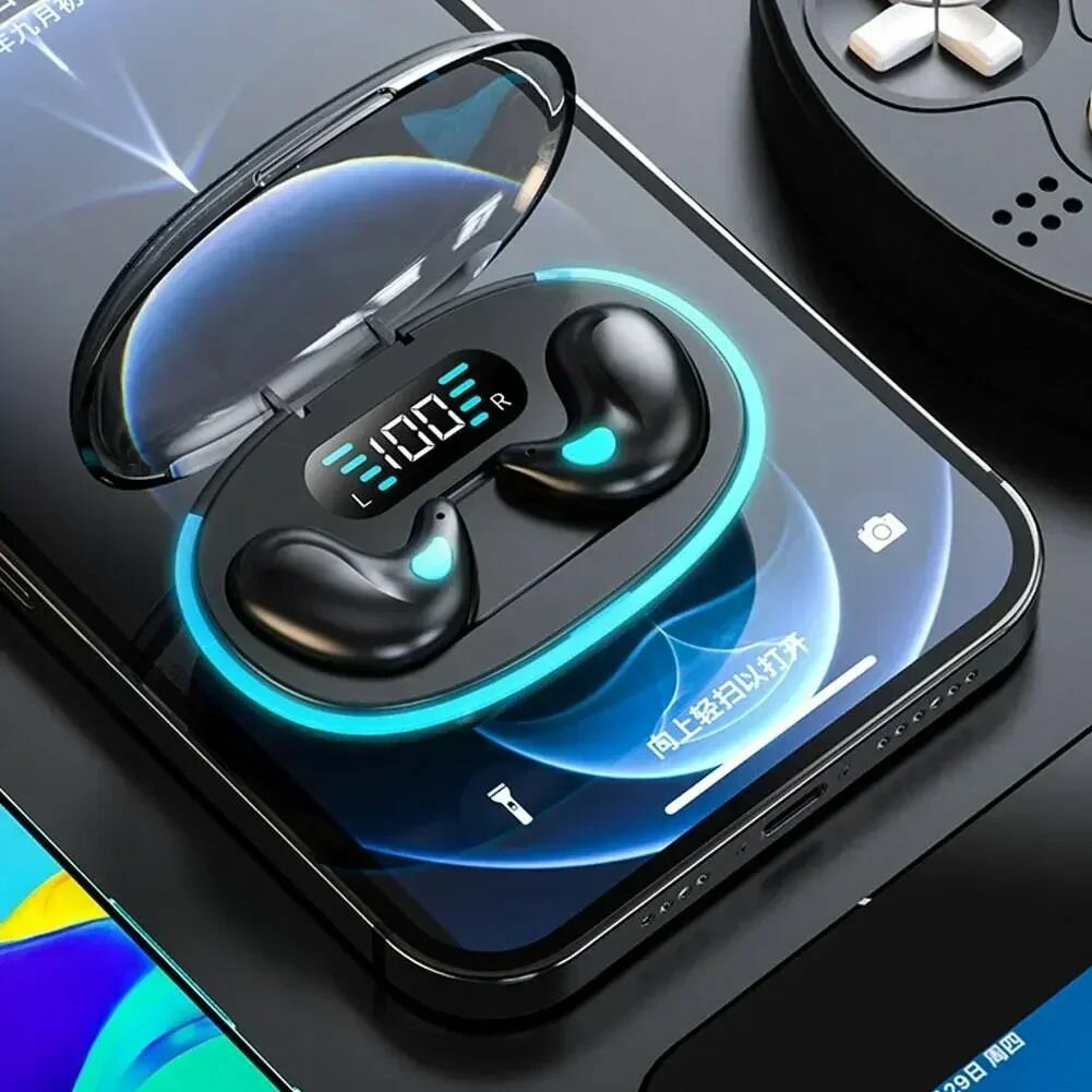 Наушники для сна, беспроводные мини-наушники для работы, TWS Bluetooth наушники, стерео скрытые гарнитуры с микрофоном, HD вызов, водонепроницаемые