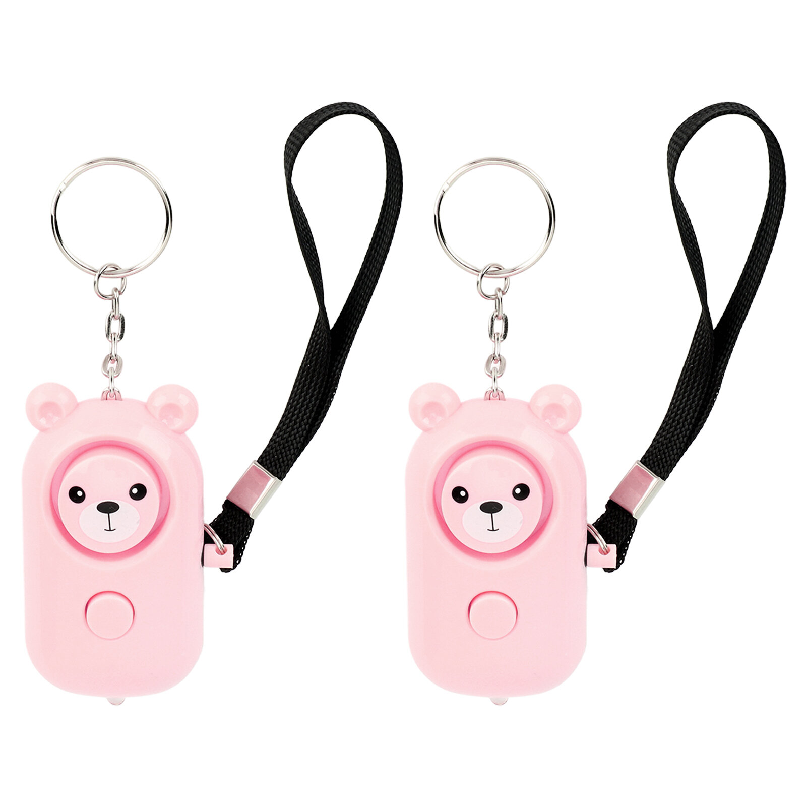 2pcs Safety Alarm Sharge Style Стиль аварийная сигнализация. Устройства для защиты классов для женщин для женщин -девочек пожилые люди пожилые и розовые