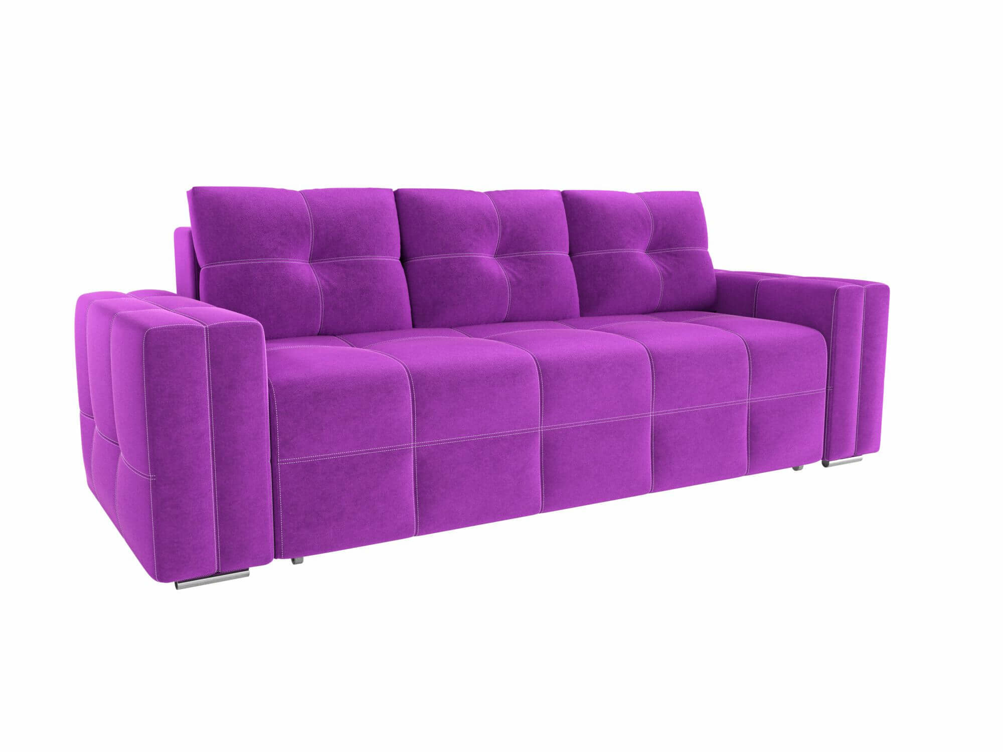 Artum Диван прямой Леос, Диван еврокнижка Леос микровельвет фиолетовый