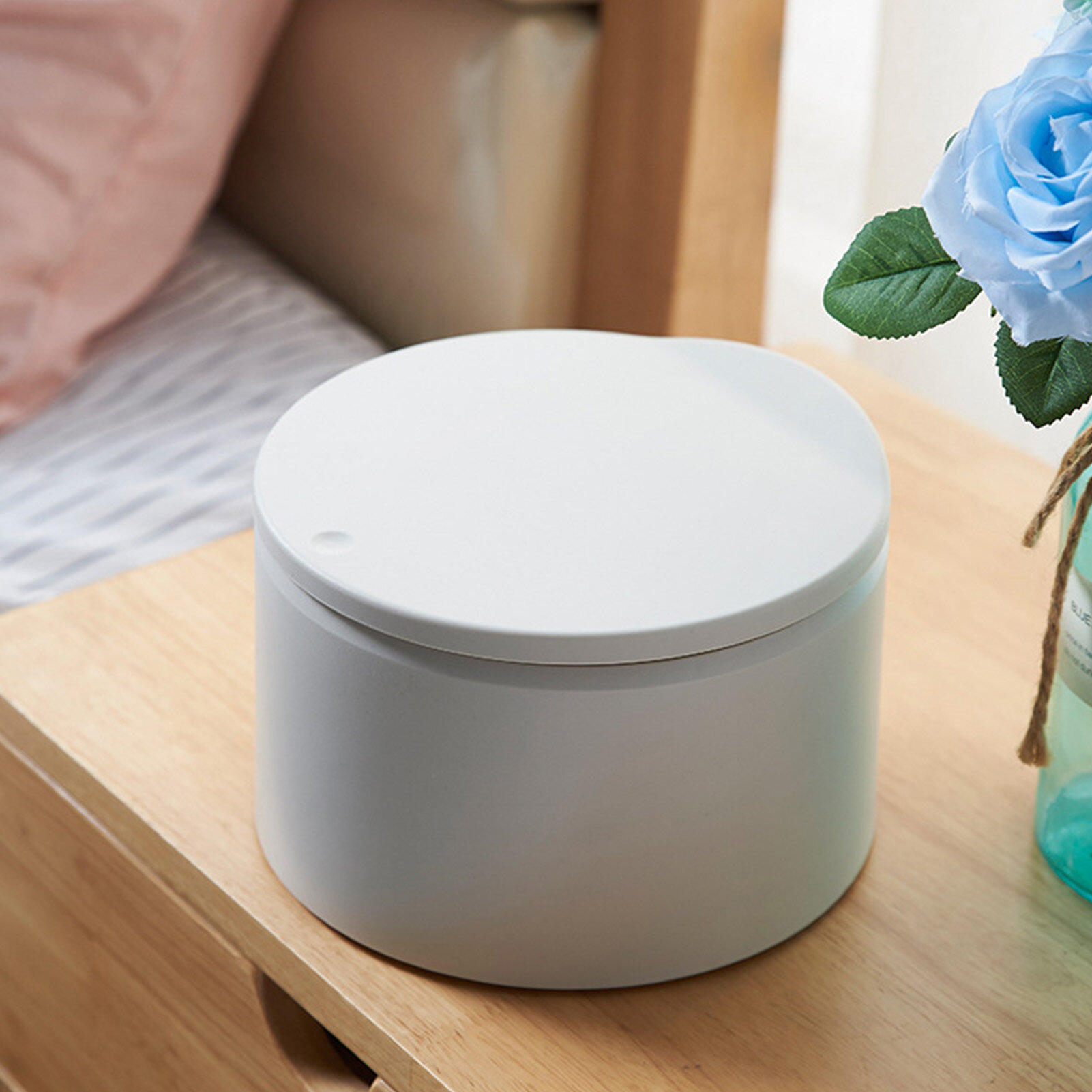 Настольный мусорный бак, многоцелевой инновационный стильный небольшой настольный мусорный бак большой емкости с крышкой для офисного стола и дома
