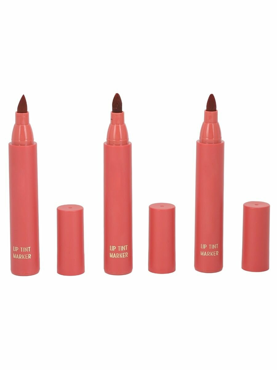 Водостойкое долговечное матовое пятно для губ 0,1 унции 3 шт. Портативный увлажняющий маркер для оттенка губ