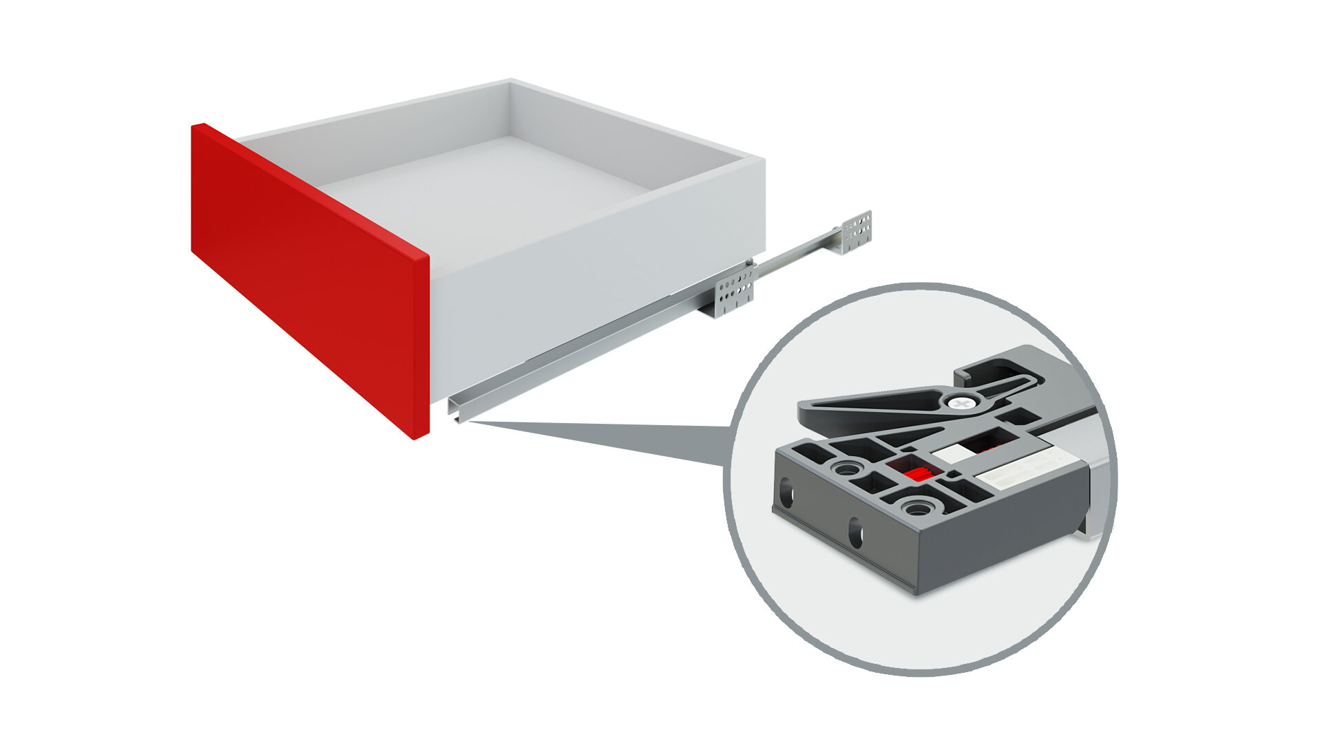 Направляющие скрытого монтажа В-Slide DB7776Zn/350, цинк
