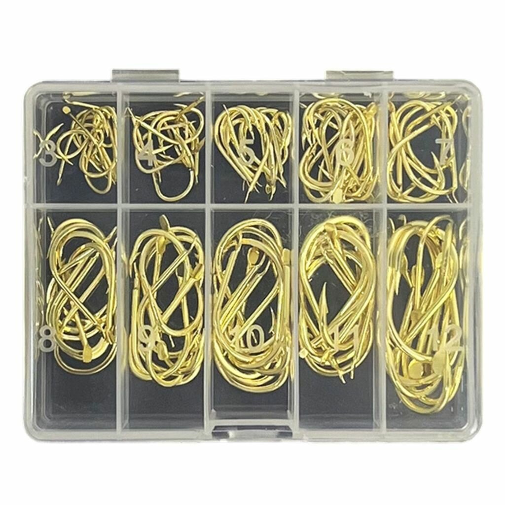 Крючок рыболовный с ушком, сталь