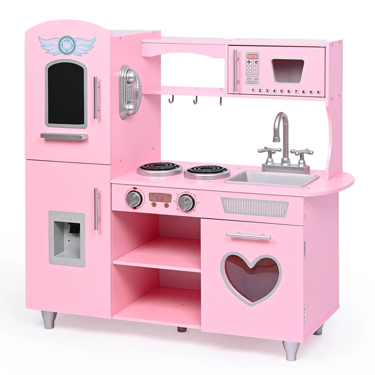 Детская игровая кухня Tomix "Sabrina", дерево, металл, 3-14 лет, розовая