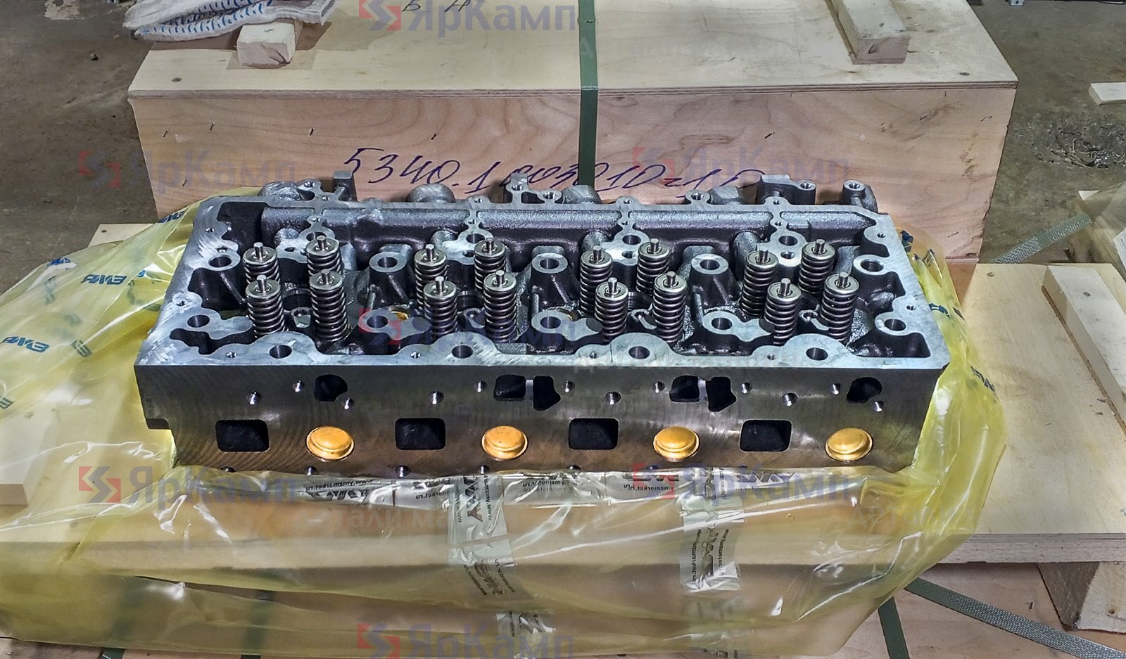 Головка блока цилиндров в сборе с клапанами ЯМЗ-534