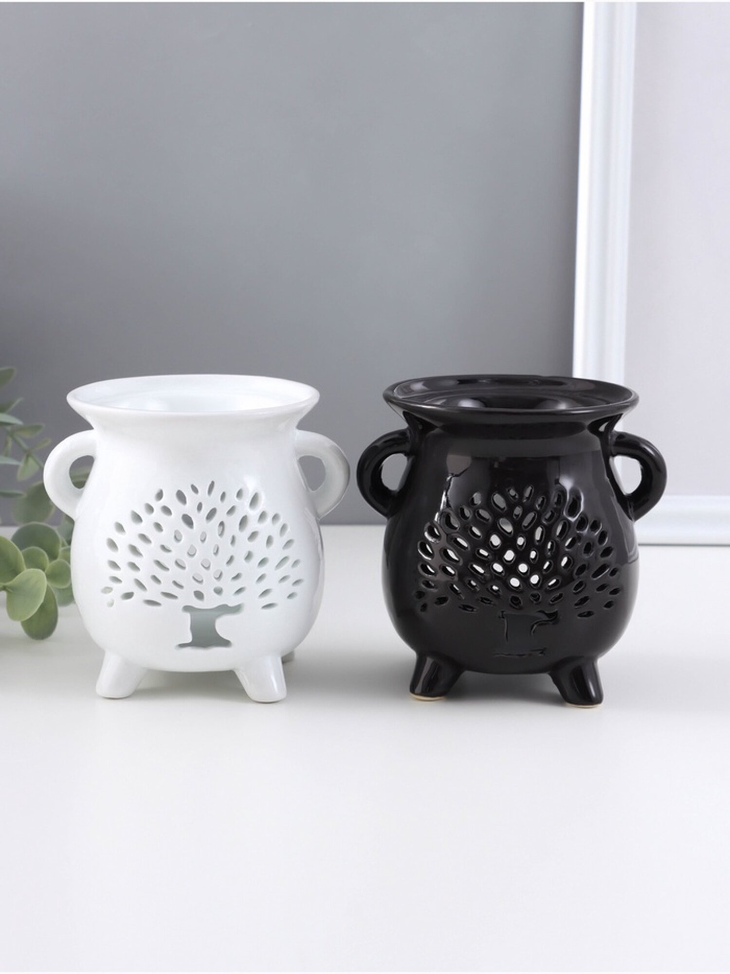 Аромалампа для эфирных масел «Деревце», керамика, 8.5×10×9.5 см, микс