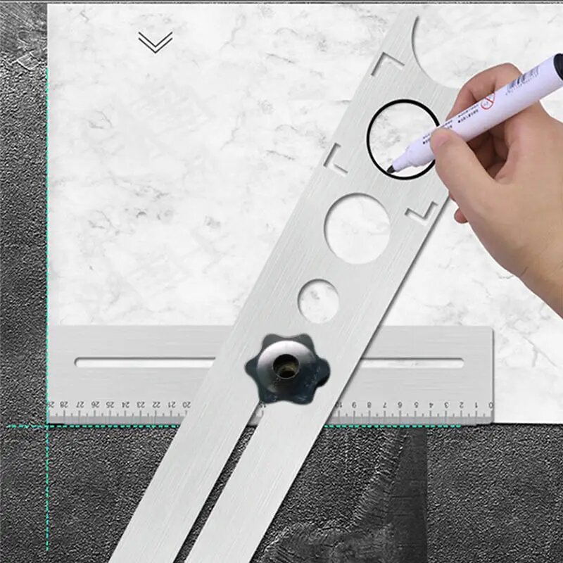 Регулируемый Инструмент Для Разметки И Сверления Отверстий В Керамической Плитке