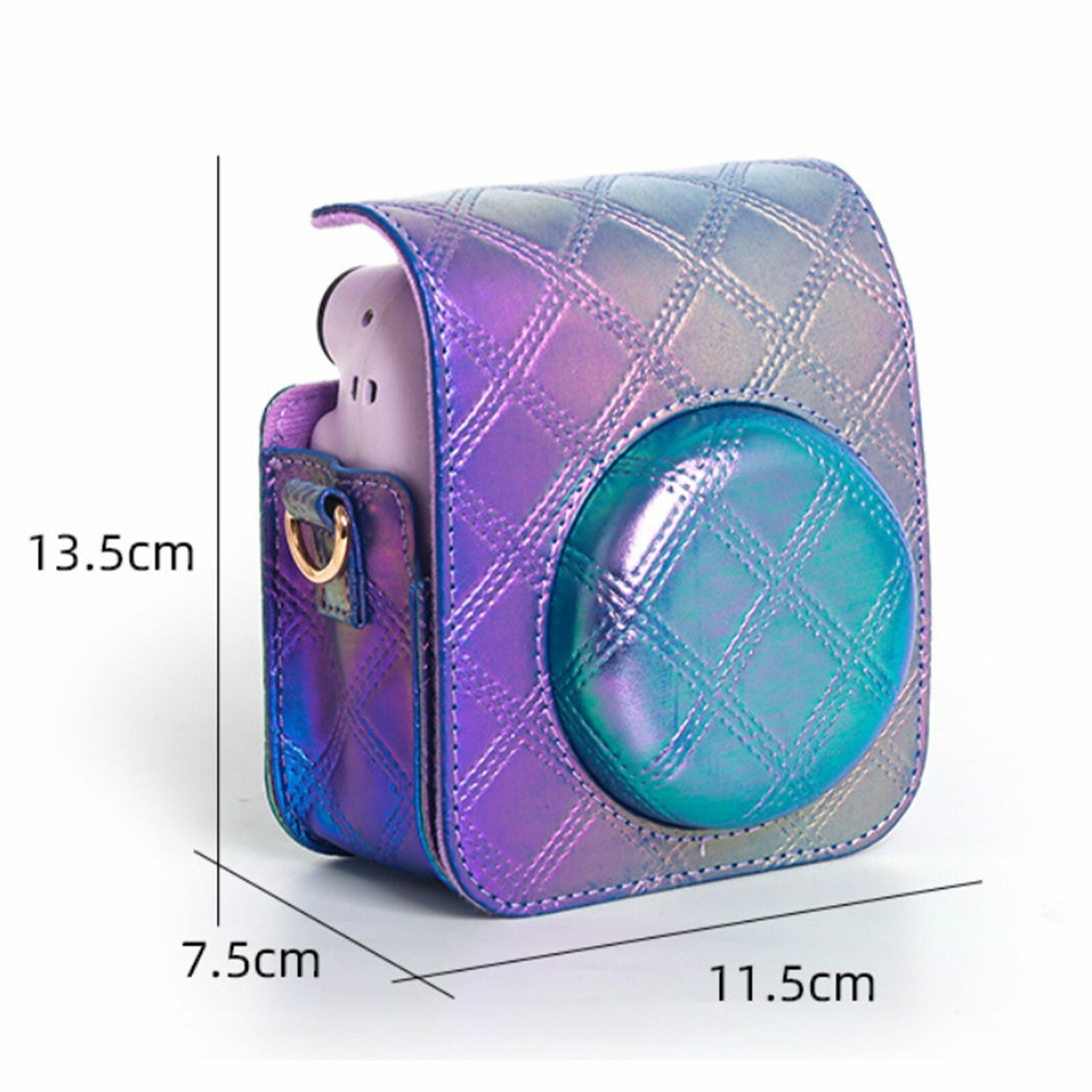 Cu Leather Bag Cover + съемные ремни для Mini12 Instants Film Camera