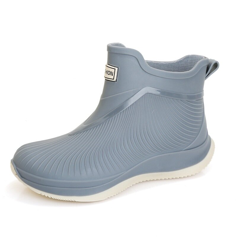 Нескользящие резиновые сапоги средней высоты для взрослых, женские резиновые сапоги для улицы, резиновая обувь, короткие водные сапоги, всесезонные водные сапоги, полусапожки