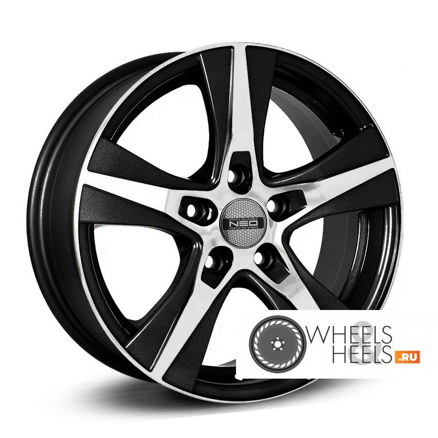 NEO 643 16x6.5 5x114.3 et46 dia67.1 Черный глянцевый с полированной лицевой поверхностью
