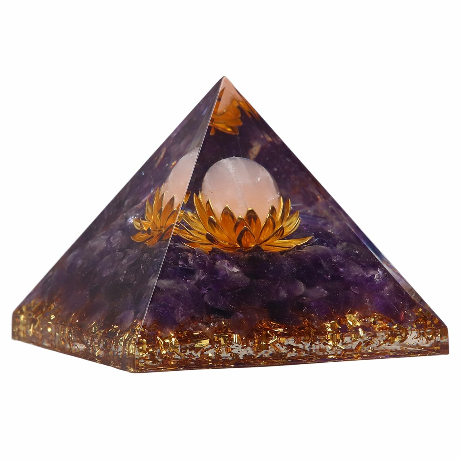 Миниатюрная хрустальная пирамида с эффектом капель украшение для интерьера и машины (модель 21)