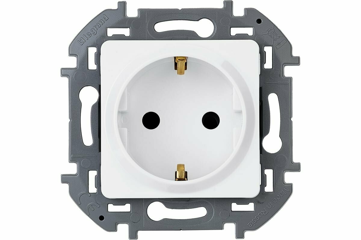 6 шт. Legrand INSPIRIA Белый Розетка 2К+З - немецкий стандарт - 16 А - 250 В, 673720