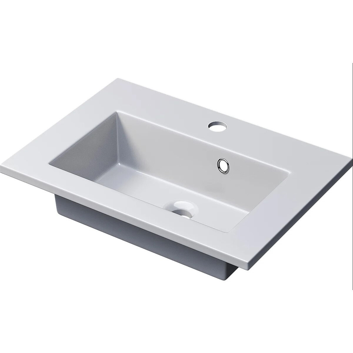 Раковина керамическая для ванной Uperwood (Упервуд) Aurora, 50 см, белый глянец RAurora50wg