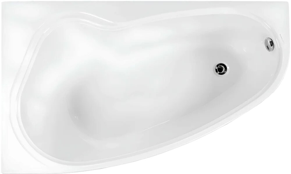 Акриловая ванна Vagnerplast Avona L 150x91, с каркасом, угловая, левая, пристенная, белая, глянцевая, асимметричная