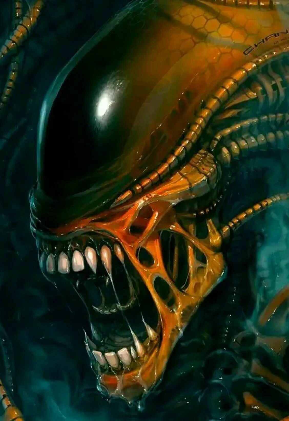 Плакат, постер чужой, кино. Alien на бумаге, размер 21х30см