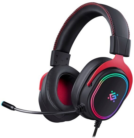 Игровая гарнитура Defender Vapor черный, 7.1, RGB, провод 2.2 м