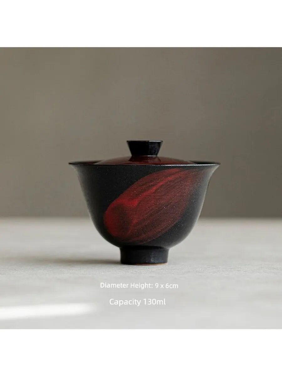 Керамическая турка-красная, Ручная работа, №2