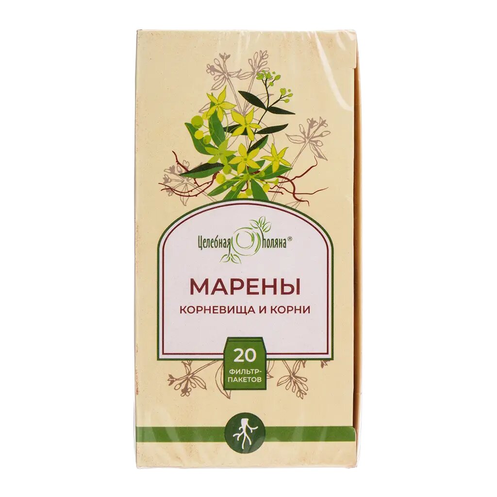 Целебная поляна Марены корневища и корни фильтр-пакеты по 1,5 г 20 шт