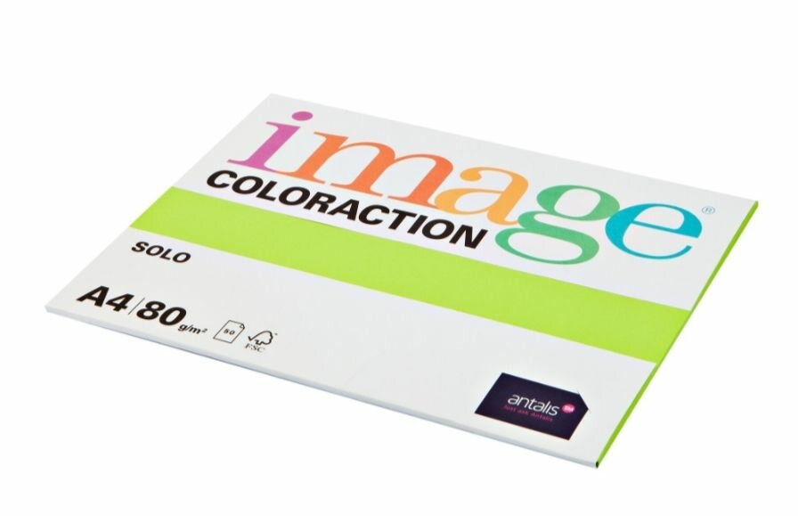 Бумага цветная Image А4 50 л. салатовая