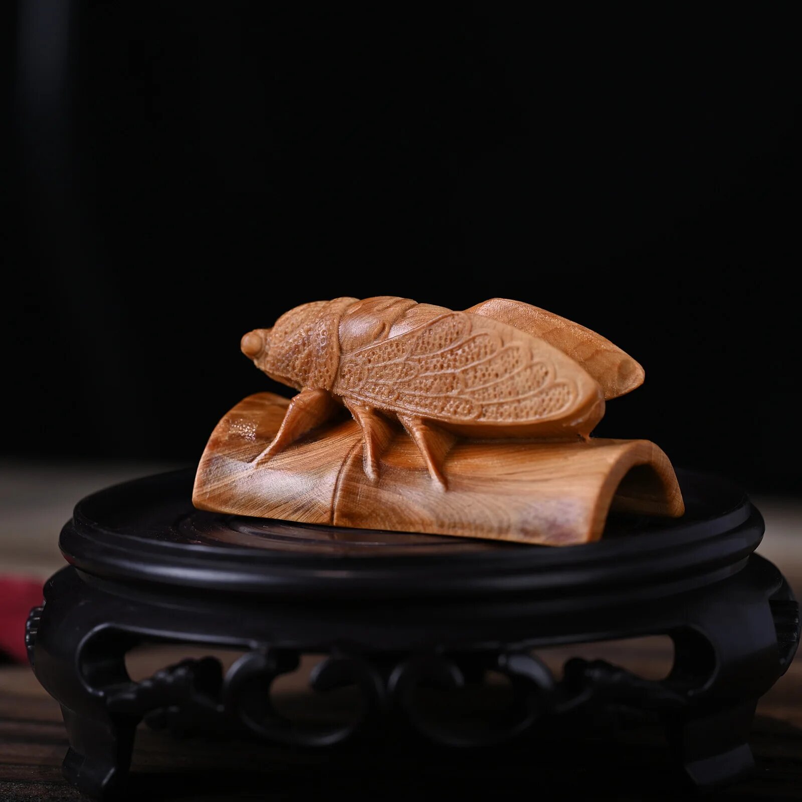 Самшит, резьба по дереву, фигурка животного, цикада, орнамент, деревянные поделки, украшение для дома, коллекция подарков, сувениры, About 6x2.9x2.8cm