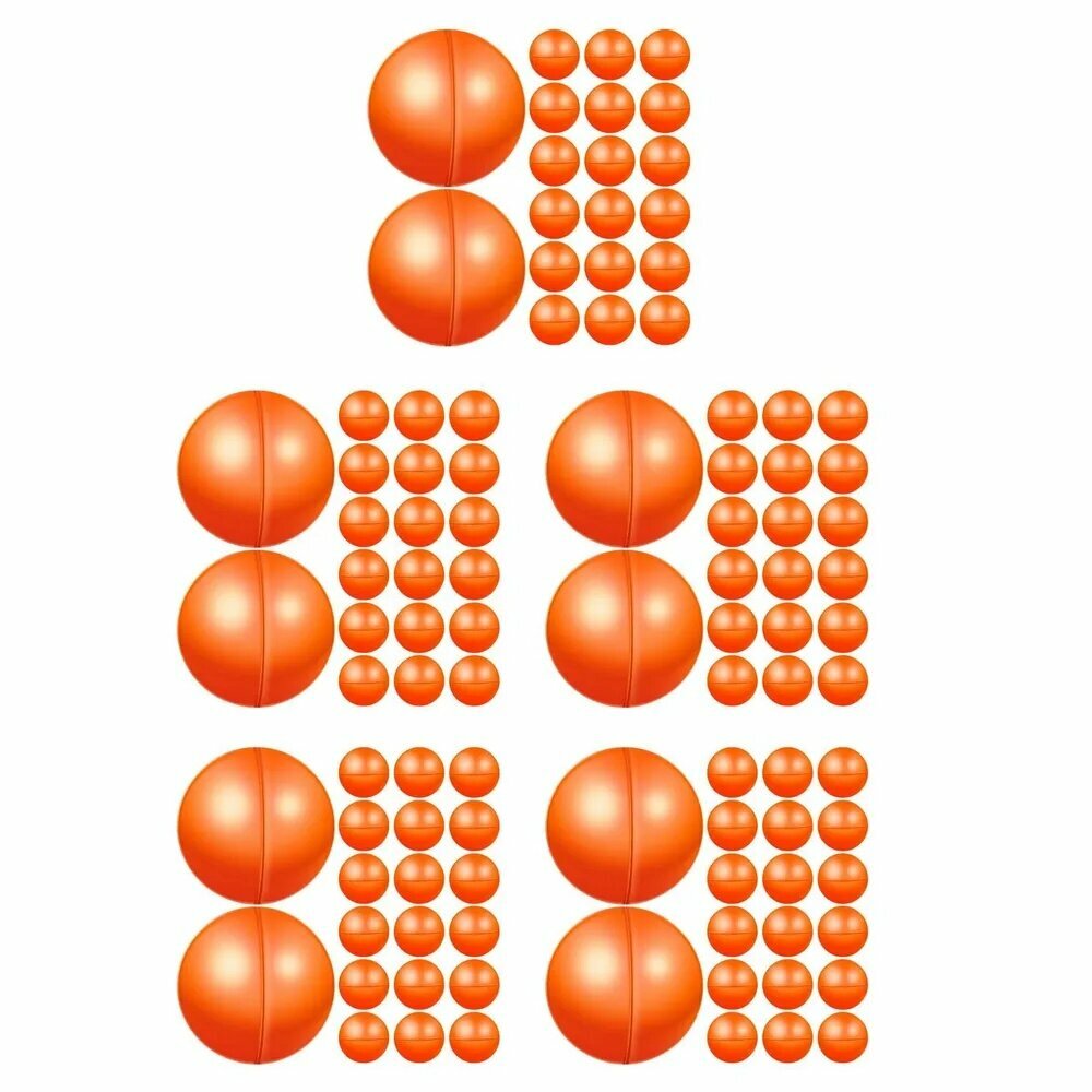 Лотерейные шары из пвх оранжевого цвета с открывающейся крышкой для праздничных активностей, 180 шт