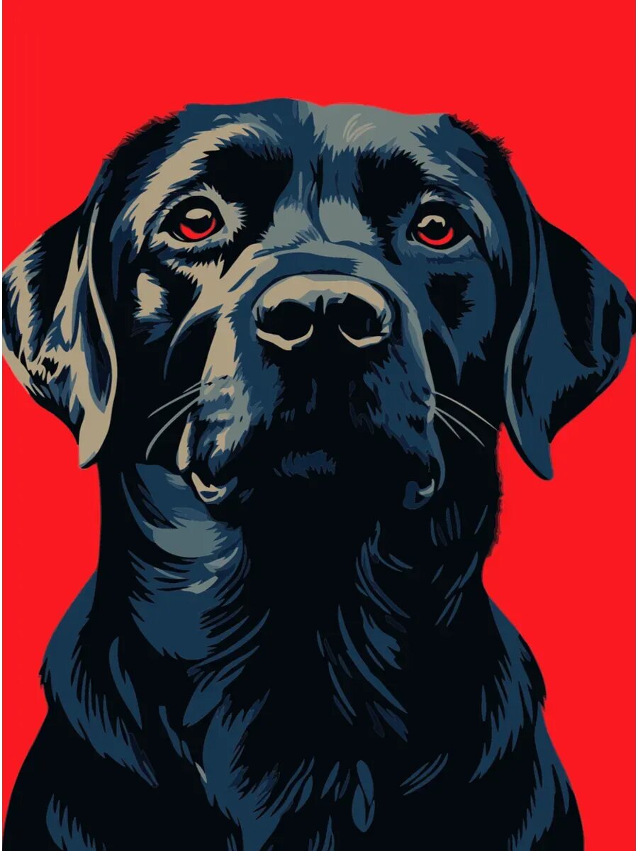 Картина по номерам собака