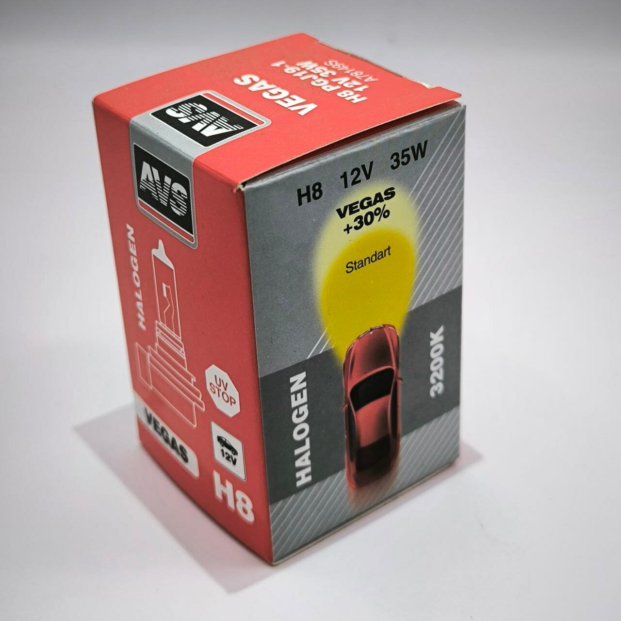 Галогенная лампа H8 12V 35W (PGJ19-1) 3200K AVS Vegas (комплект-2 шт) - A78149S (A78149S)