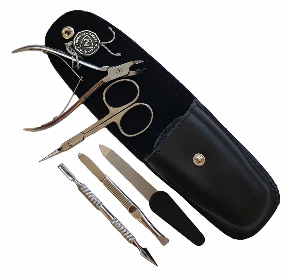 Маникюрный набор Zinger MS-Z2 S-N, 5 предметов, черный