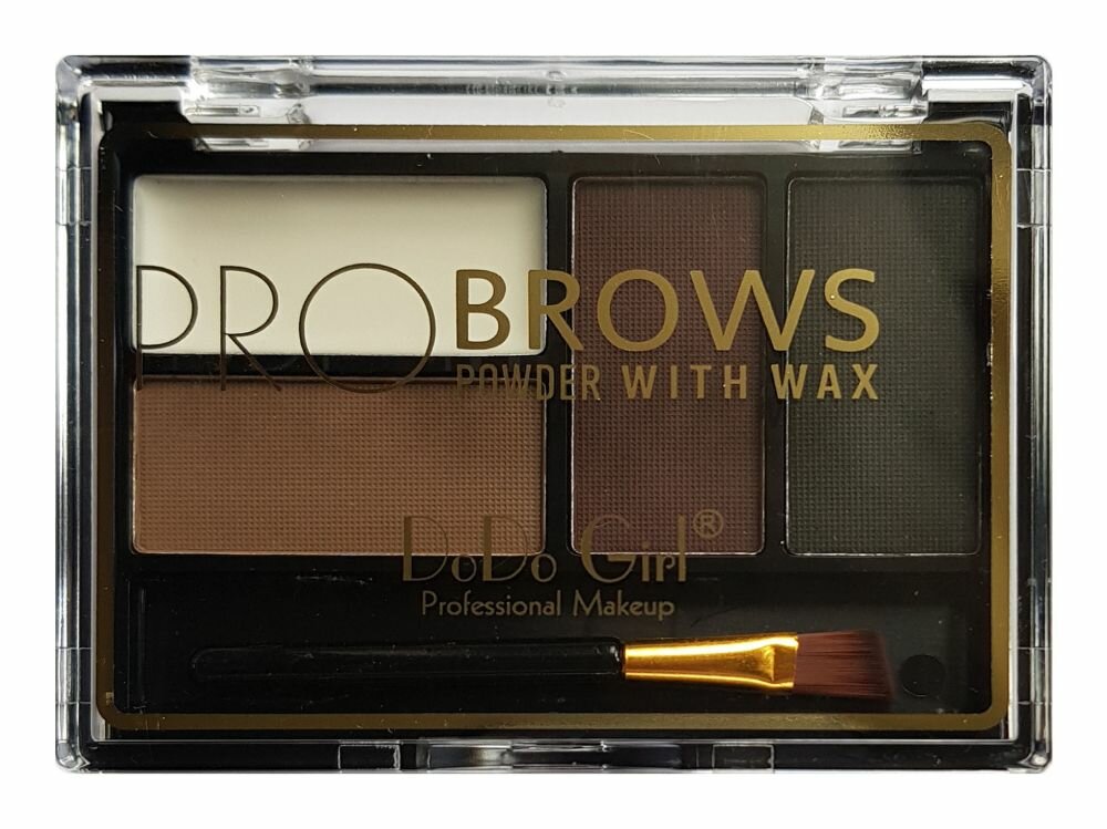 Палетка теней для бровей DoDo Girl Pro Brows Powder with Wax, 4 оттенка, набор 03