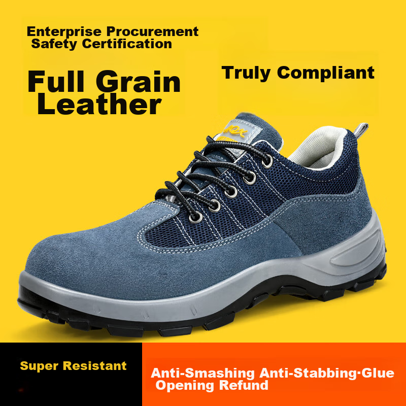 JUNBU Safety Shoes for Men, Winter Steel Toe Cap, Anti-Smashing, Anti-Puncture, Wear-Resistant, Lightweight, Welding Work Safety Functional Shoes 2156-1 Size 46