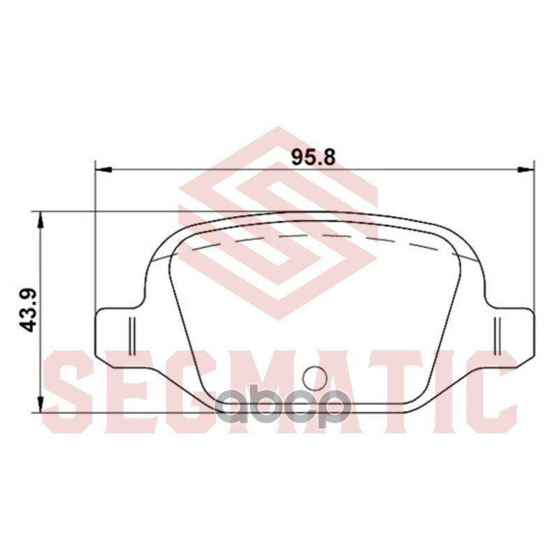 Колодка торм. диск. зад. FIAT 500 07-, Panda 03-, LADA Vesta 15-, Xray 16-22 [95.8*43.9*13.7] SEGMATIC арт. SGBP2827