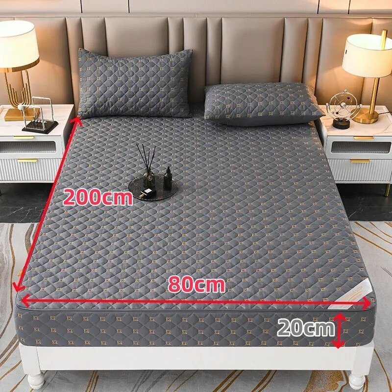 Наматрасник 80x200х20см темно-серый