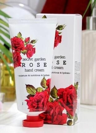 Увлажняющий крем для рук с экстрактом розы, Secret Garden Rose Hand Cream, 100 мл. Корея