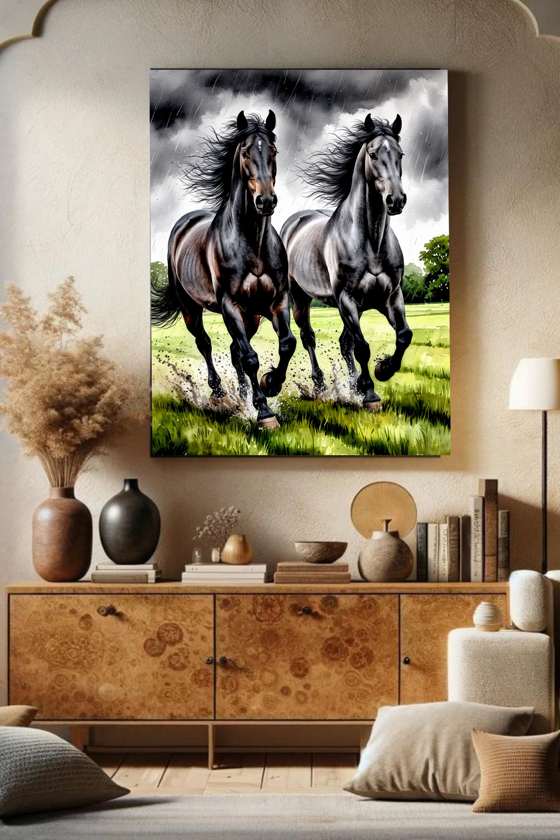 Картина по номерам "Два коня" 40х50 см, хлопковый холст на подрамнике, акрил, 000 Art Hobby Home