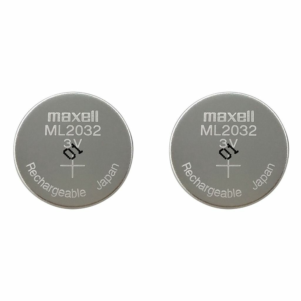 2 перезаряжаемые кнопочные батарейки ML2032