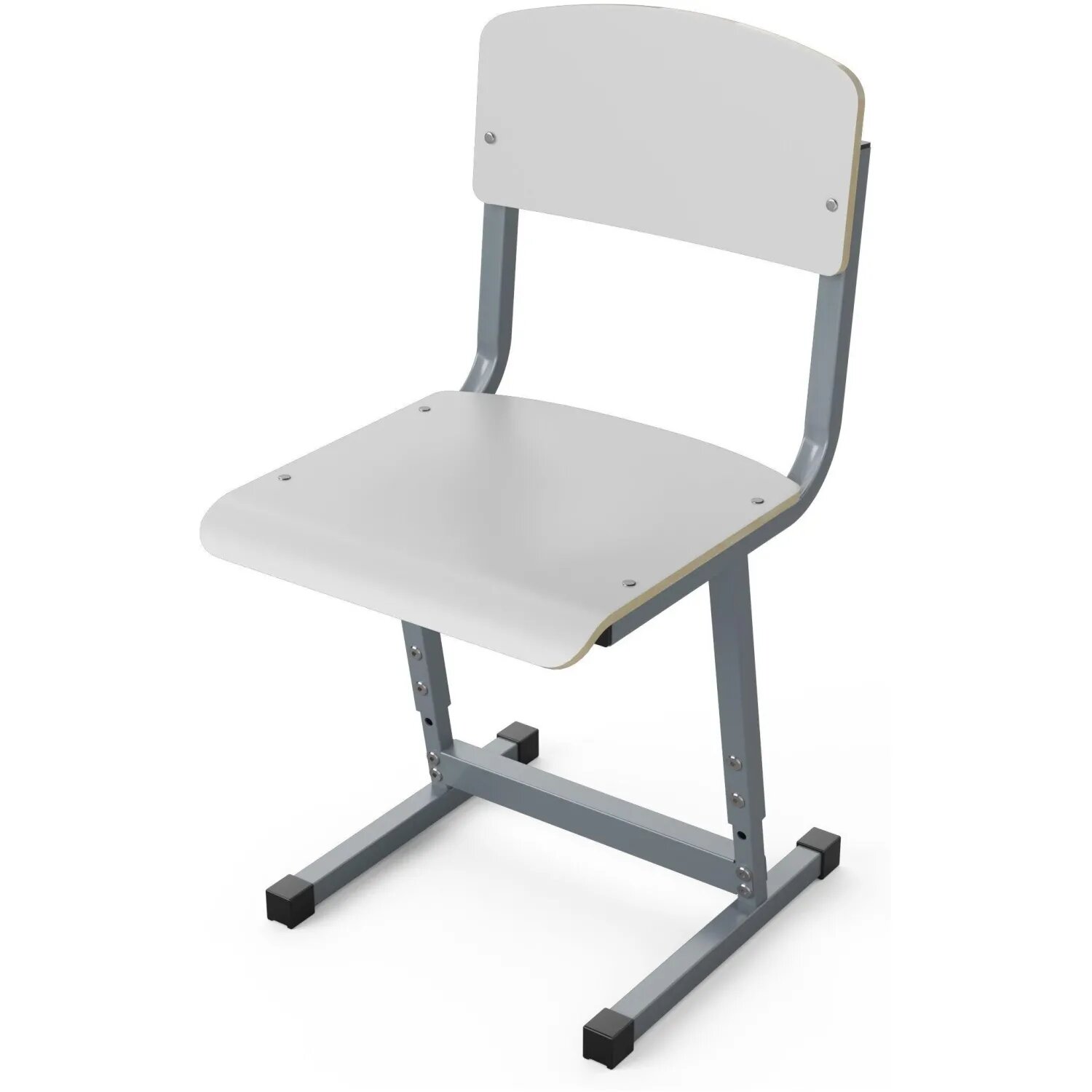 Стул ученический MET_Комус Мебель 3-5р. г. белый/серый New