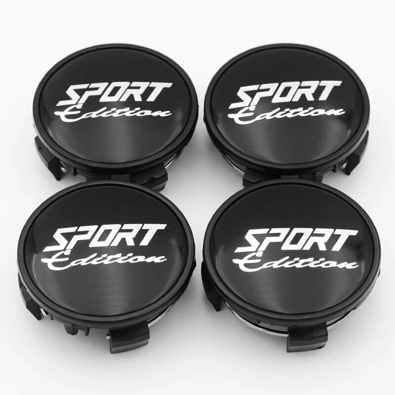 4 шт./лот 62 мм спортивный обод автомобиля центральная крышка колеса обод ступицы колпаки крышка, Черный