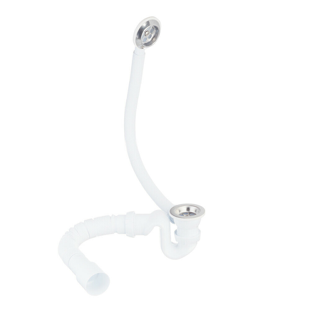 Сифон для ванны Wirquin Pro 1 1/2х40 мм с выпуском d70 мм с переливом с соединением 40/50 мм 30718060