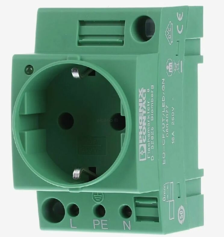 Розетка Phoenix contact 0804027 EO-CF/UT/LED/GN
