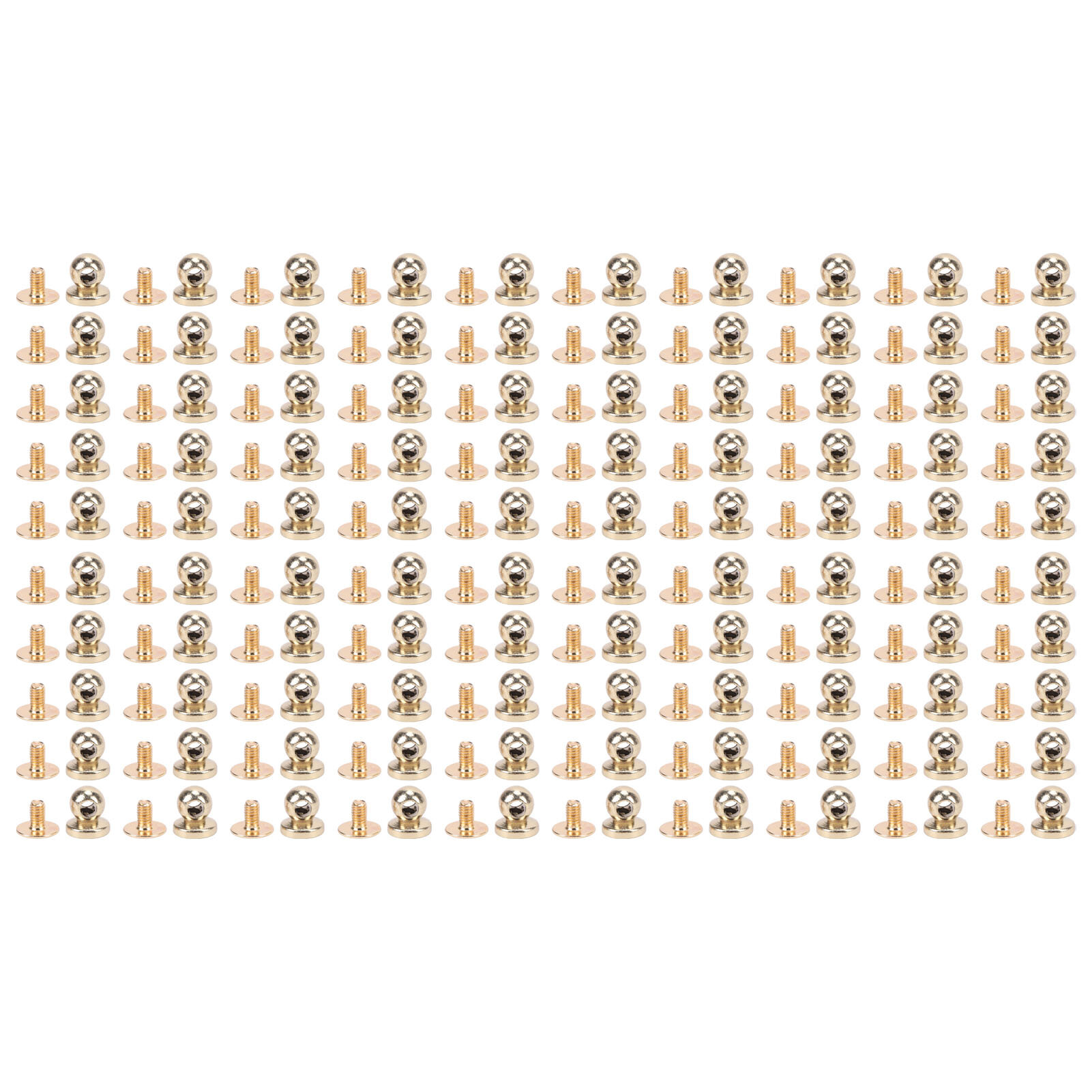 Набор из 100 многофункциональных заклепок с круглой головкой: алюминиевая головка 8 мм, стальной винт 6 мм, заклепки для кожи, сумок и кошельков.