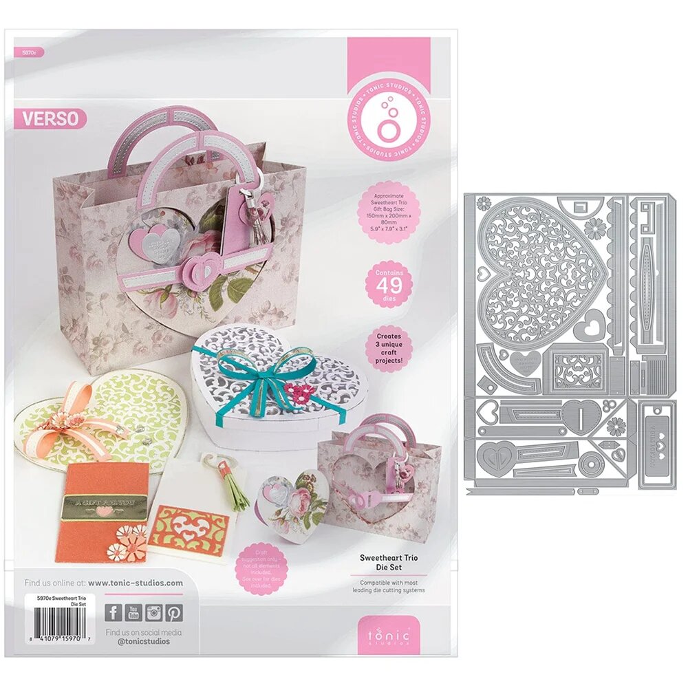Тоник Verso Sweetheart Box Die Set M6256-Dies
