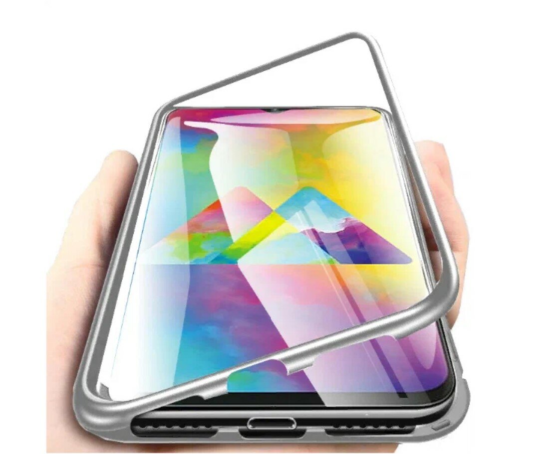 Чехол-бампер для Xiaomi Redmi Note 10 (2021) / Redmi Note 10S 8/128GB (NFC) / Poco M5s из закаленного стекла и металла