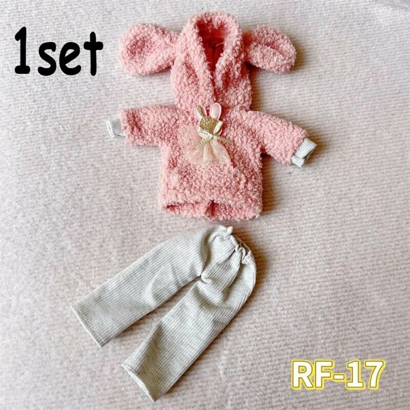 1 набор розовой одежды и бежевых штанов, подходящих для 6-точкового кукленного дрессинга BJD30cm
