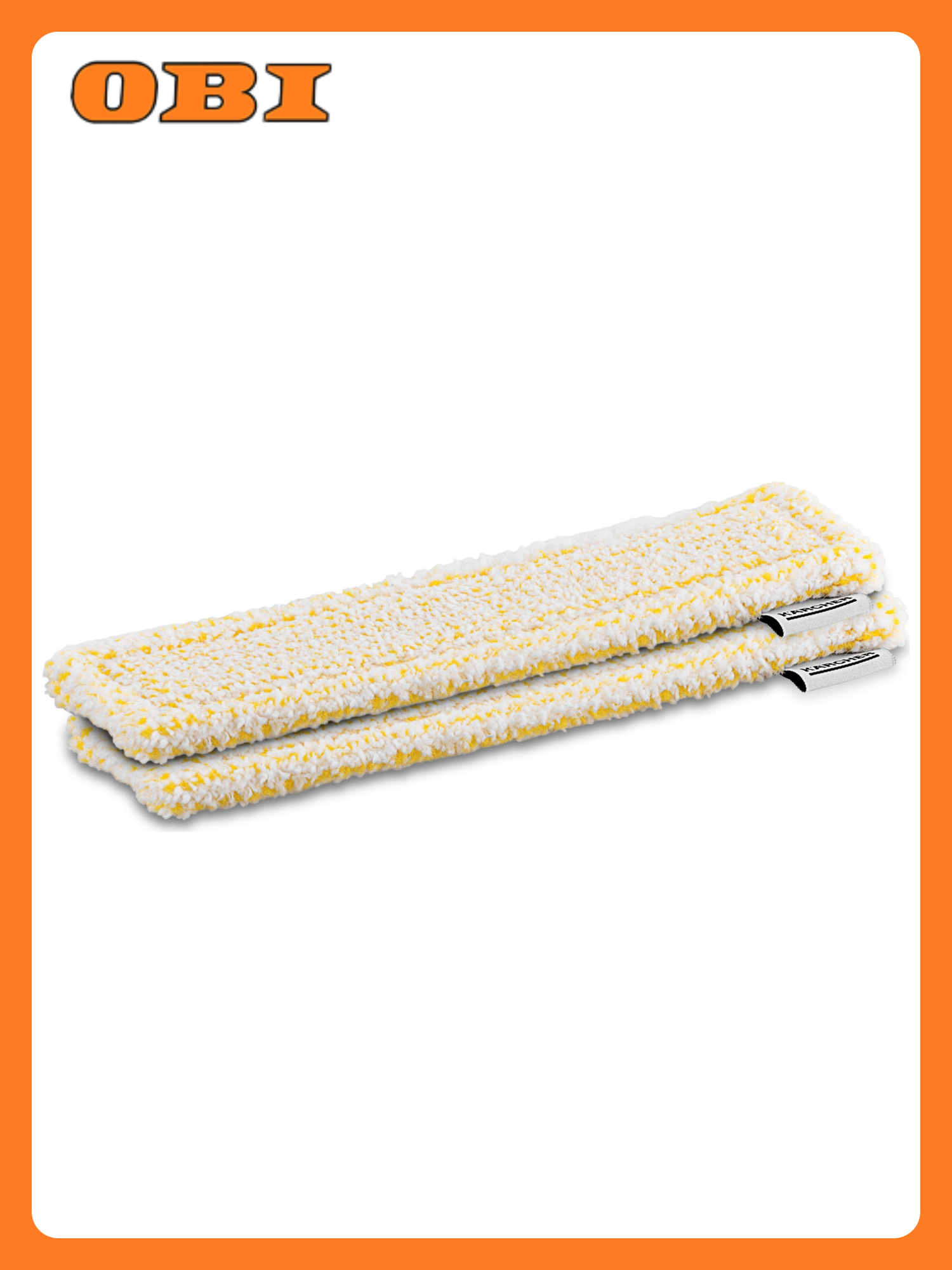 Обтяжки KARCHER Indoor, для стеклоочистителей WV2/WV5, многоразовые, желтые
