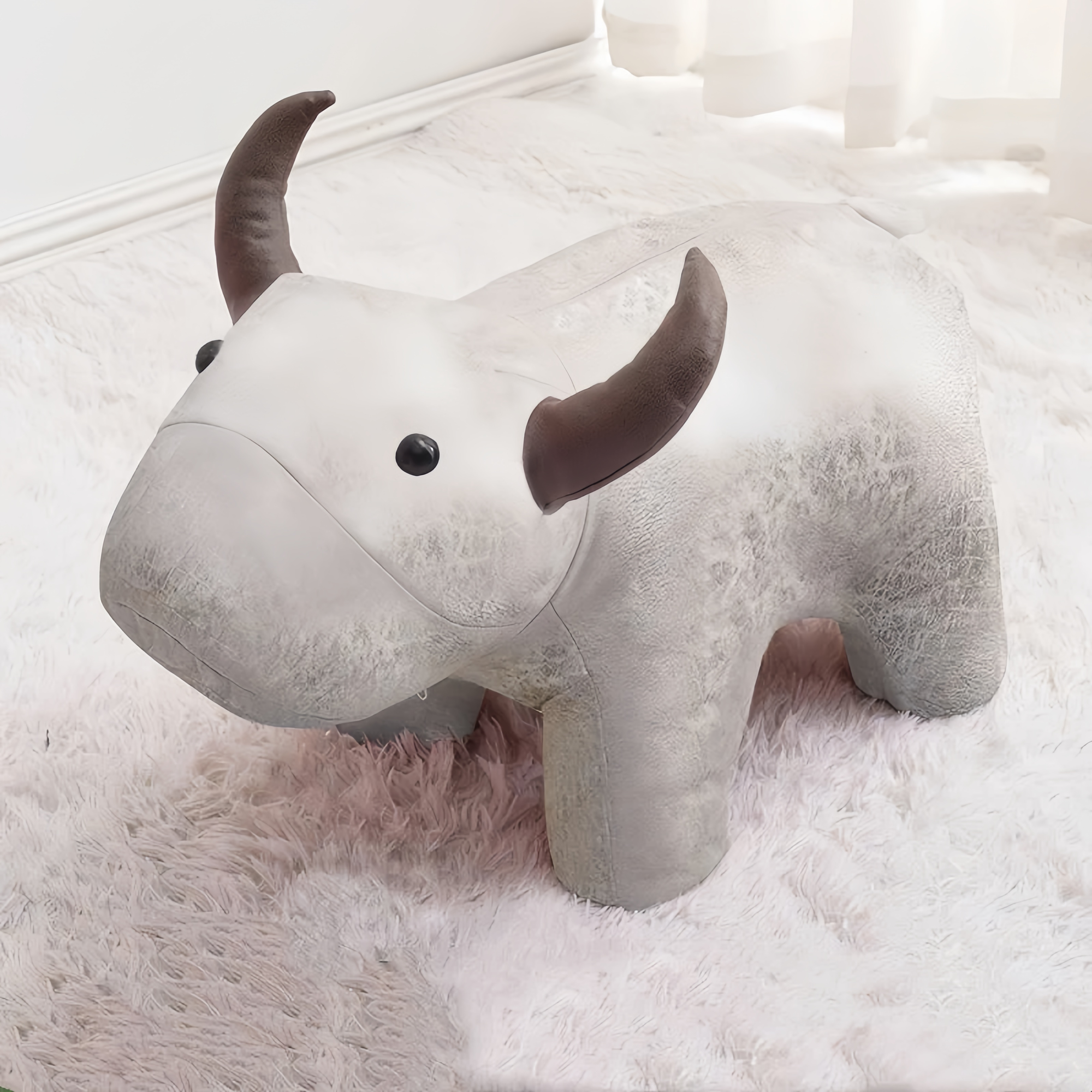 Детский стул "Животное" ДПК/текстиль, белый, для роста 55-100 см