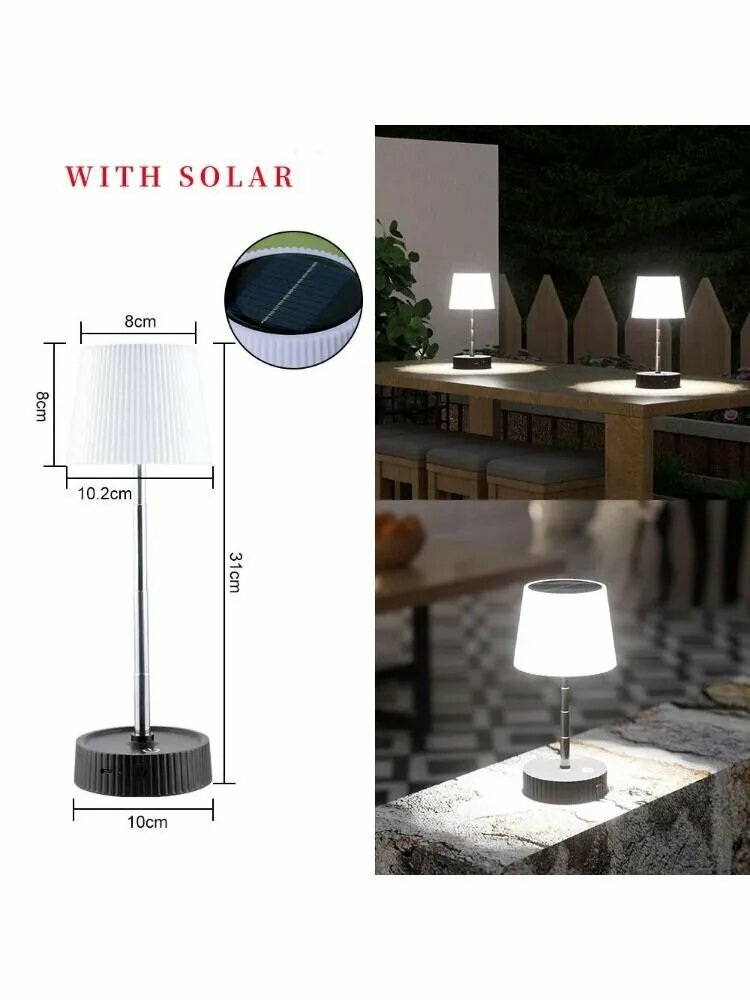 Солнечный уличный фонарь портативный, автономный, для дачи и кемпинга