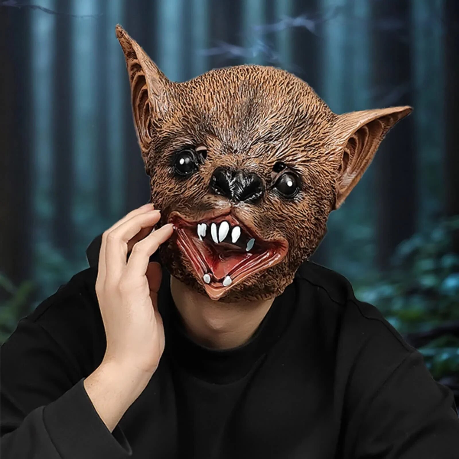 Реалистичная маска летучей мыши из латекса