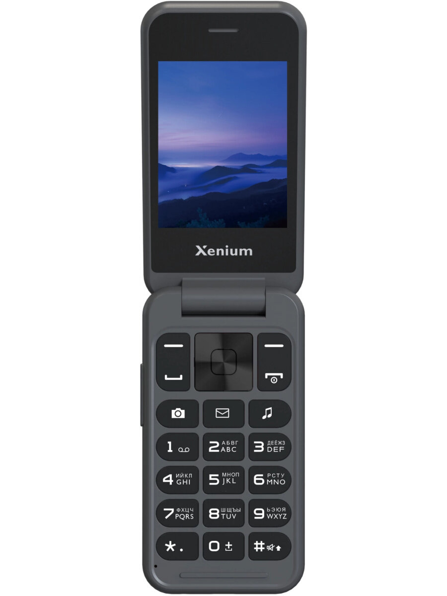 Мобильный телефон Xenium X680 темно-серый 2Sim 2.8" TN 240x320 Nuc 0.3Mpix