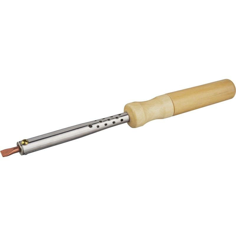 Паяльник онлайт OSE-Pes05-100W-CP, дерево, клин прямой