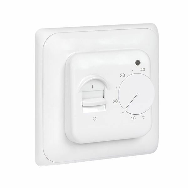 Термостат EKF механический, 16 А, 3,6 кВт, для теплых полов датчик пола, белый